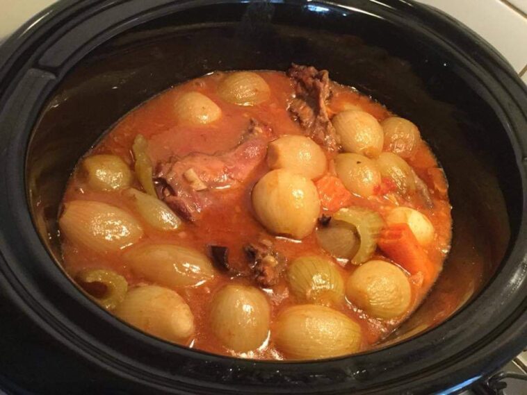 Rabbit With Baby Onions - Slow Cooker Tip
